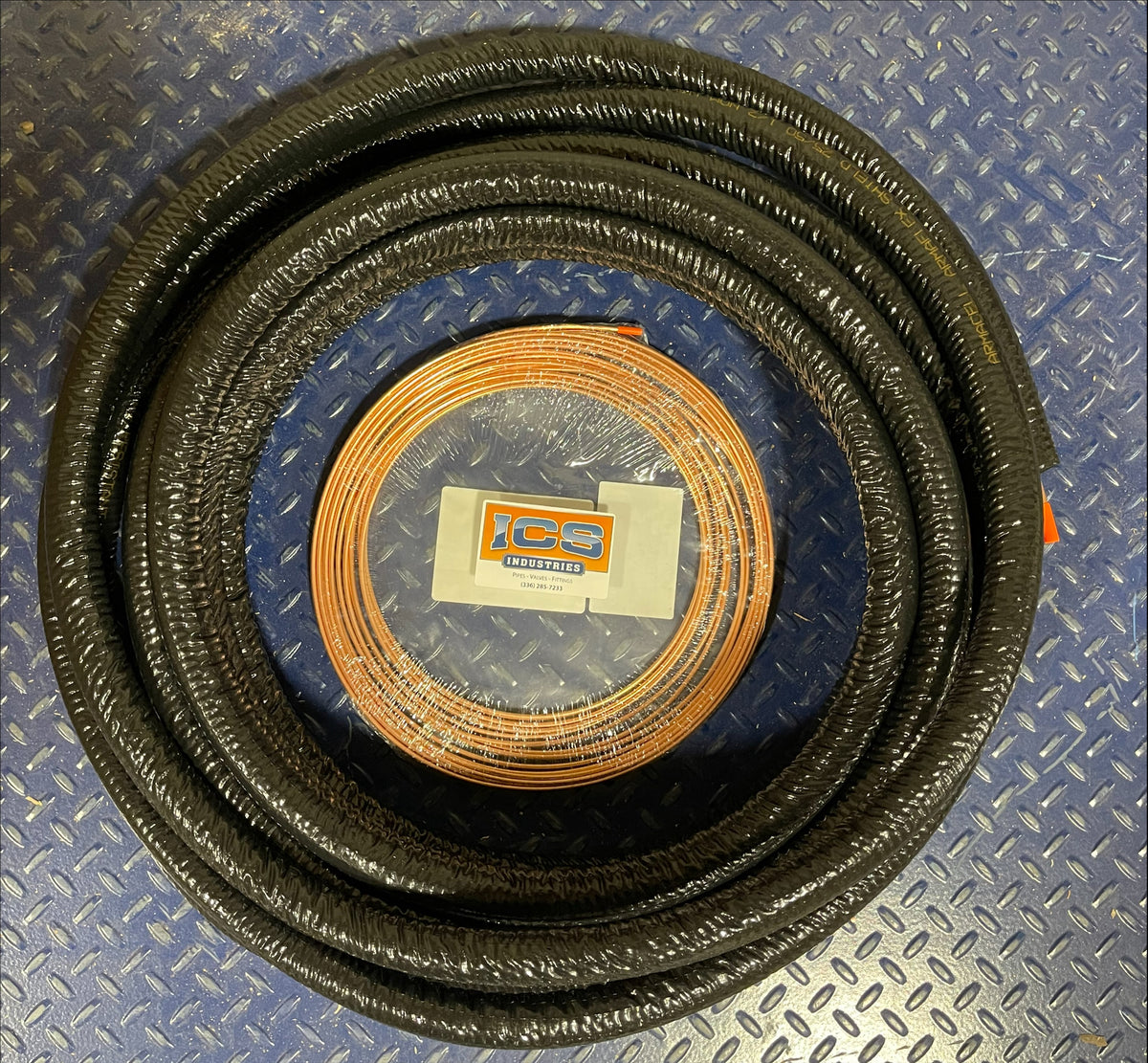 Standard Line Set 1/4 LL x 3/8 SL x 1/2 Black Tear Resistant Polymeric ...