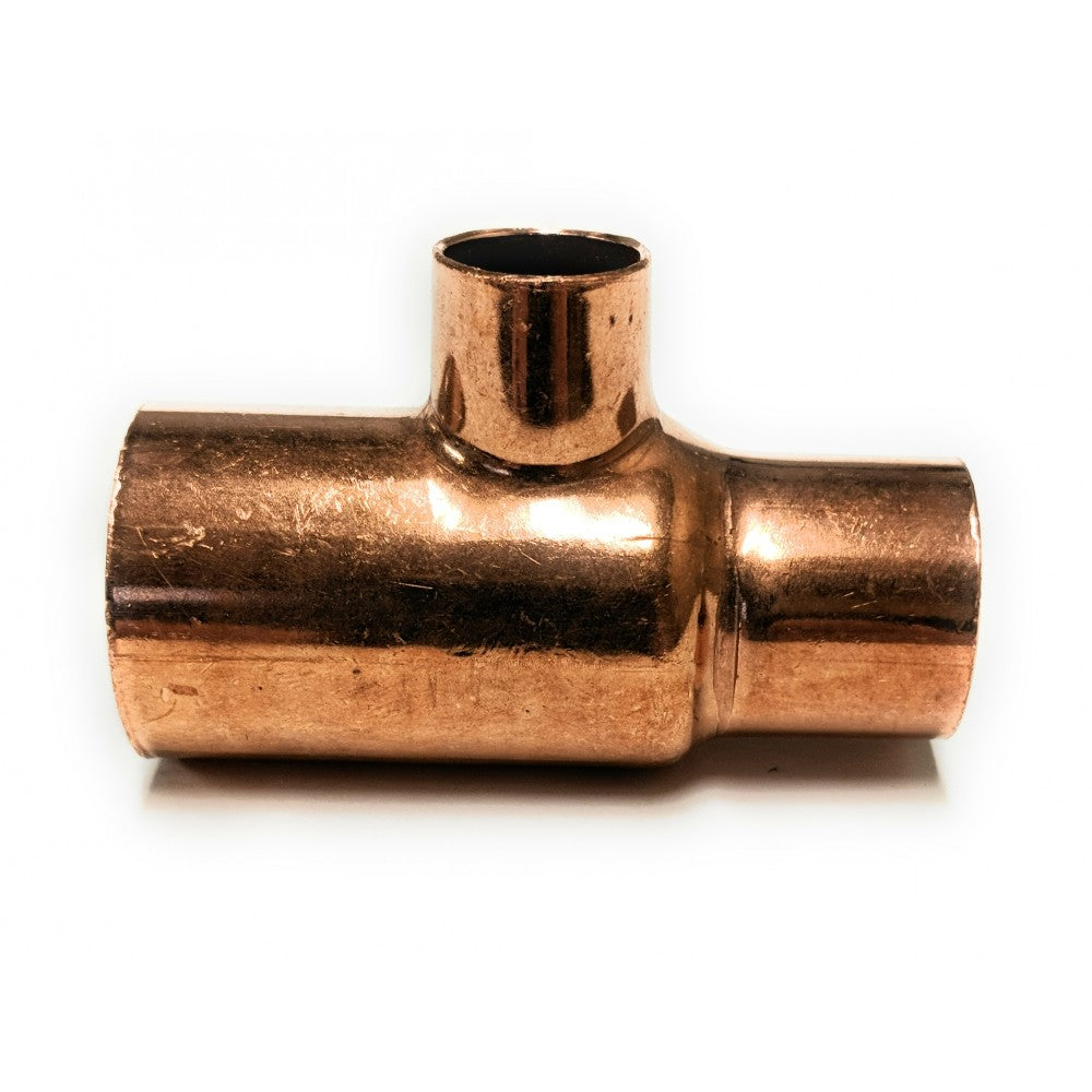 1" X 3/4" X 1/2" Copper Reducing Tee — COPPERTUBINGSALES